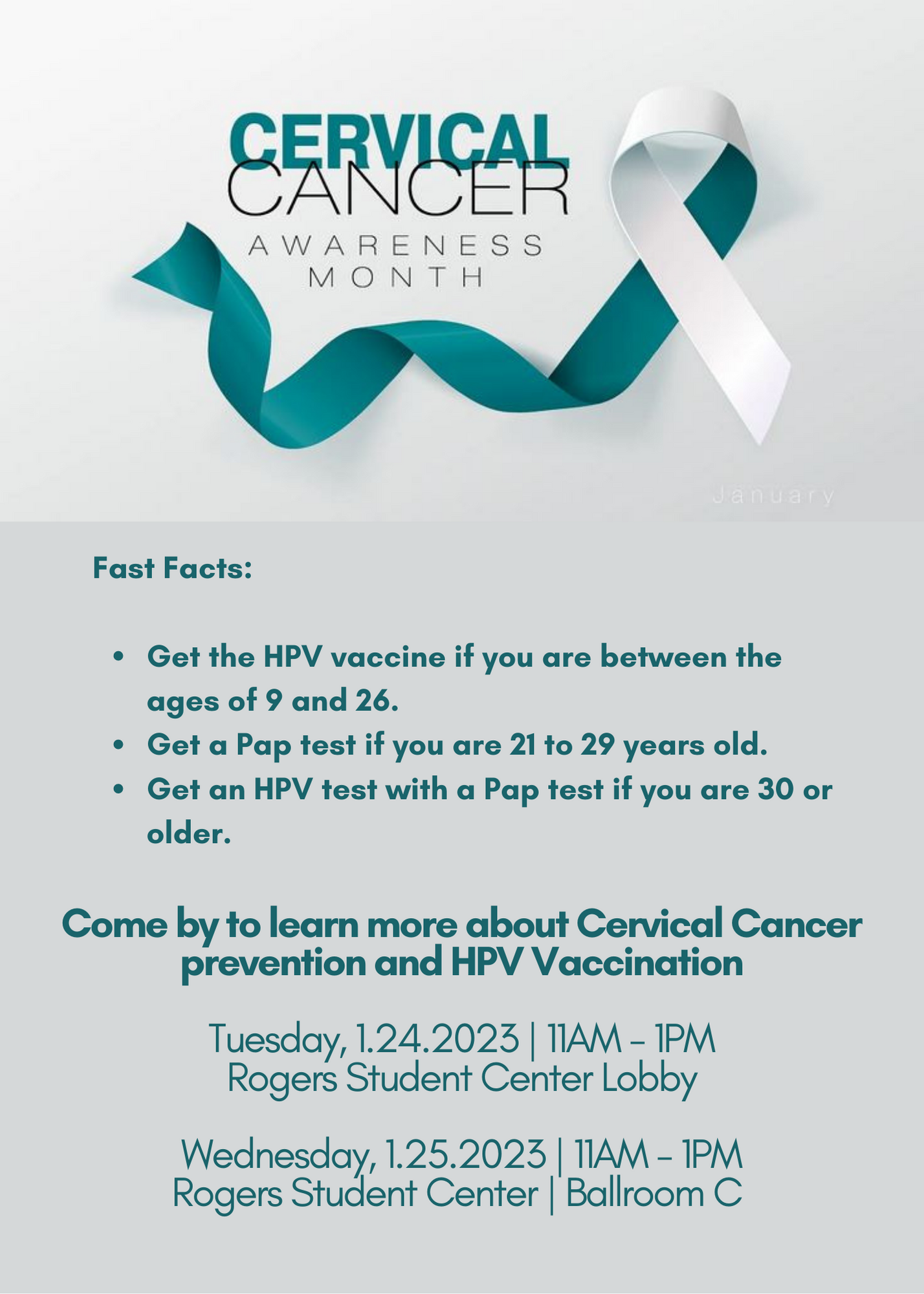 Immunize Nevada Vaccine Clinic & Cervical Cancer Awareness - Cervivor
