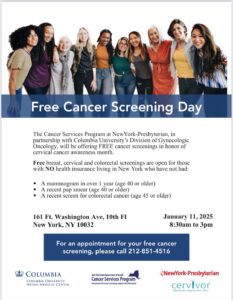 Free Cancer Screening Day - Cervivor